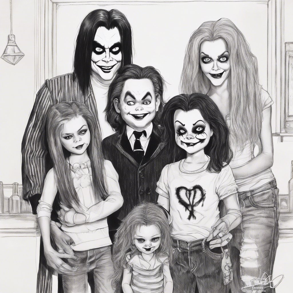 Chucky and Tiffany’s twin children Glen Fanart