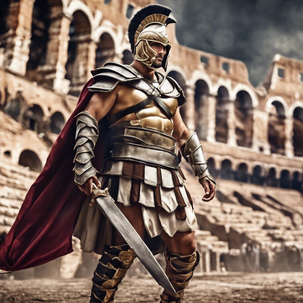 A gladiator in a Colosseum, ready Fanart
