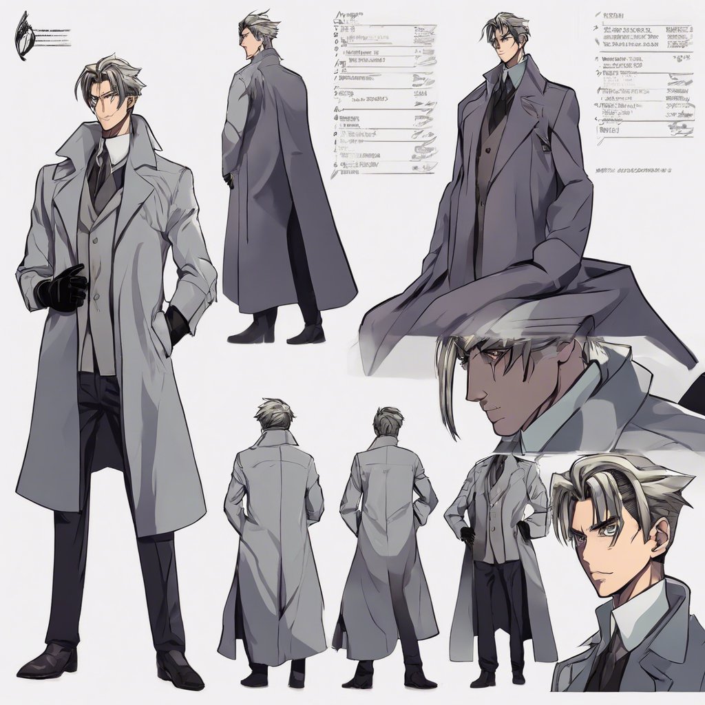 A character reference sheet of a Fanart