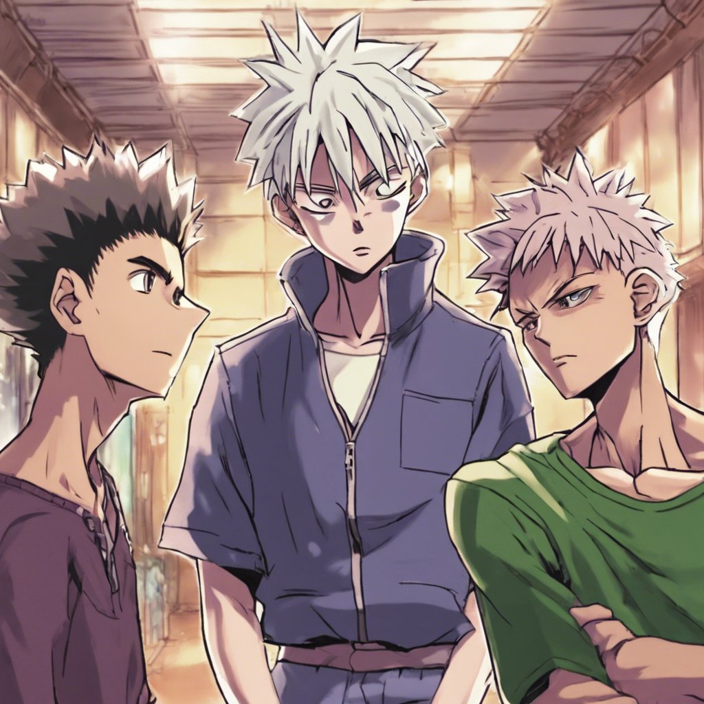 Gon Freecss, Killua Zoldyck, and Kira | Fanart