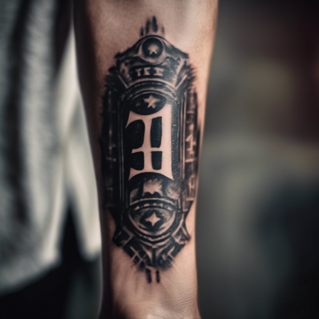 forearm tatoo with numeral numbers leading Fanart