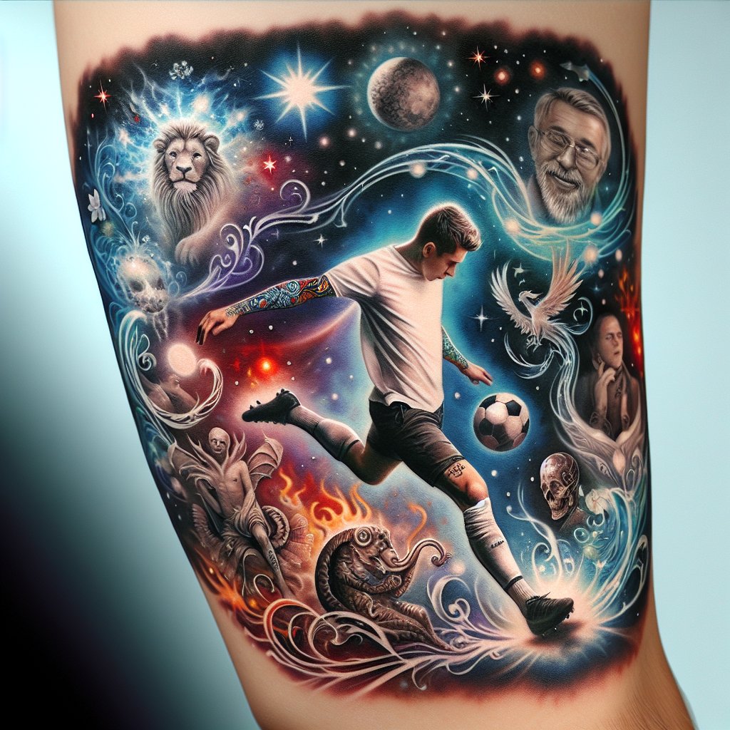 A tattoo of a soccer player Fanart