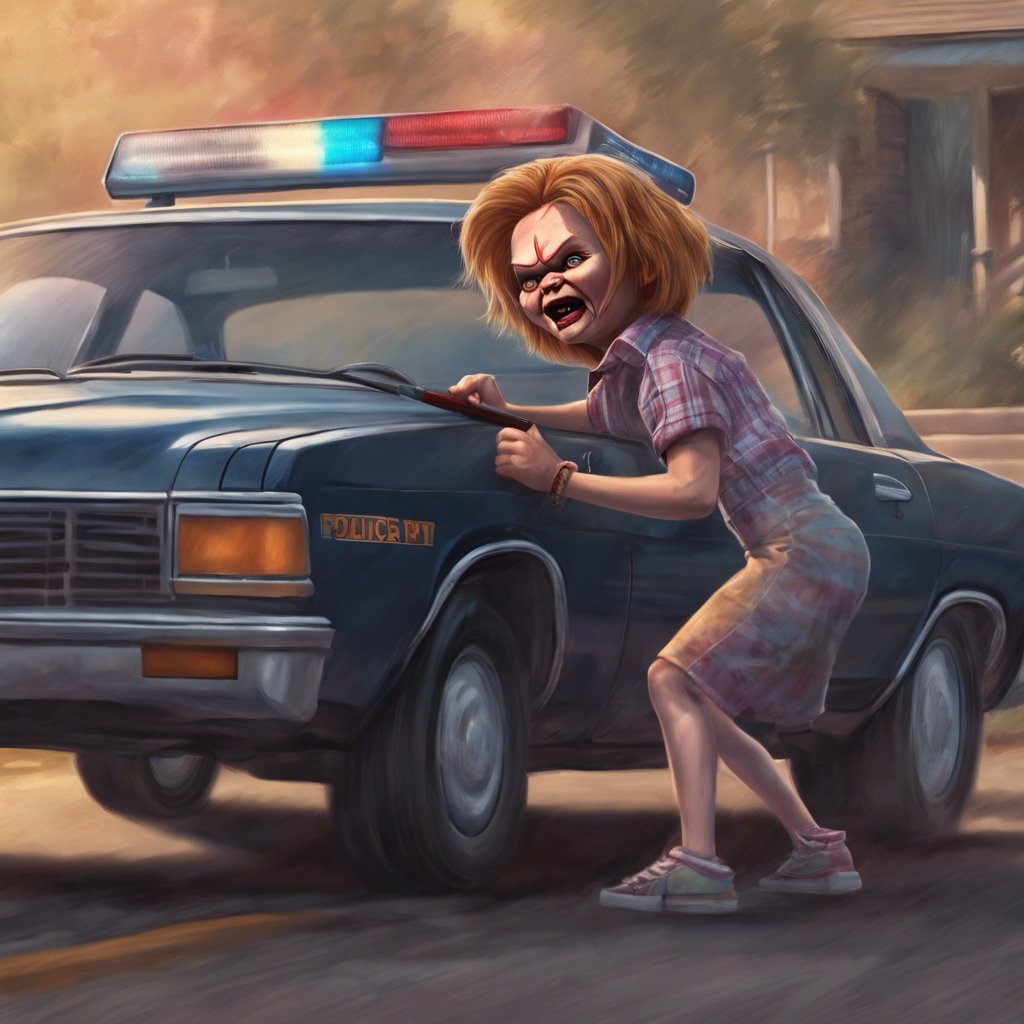 Chucky spanks his daughter Glenda for Fanart