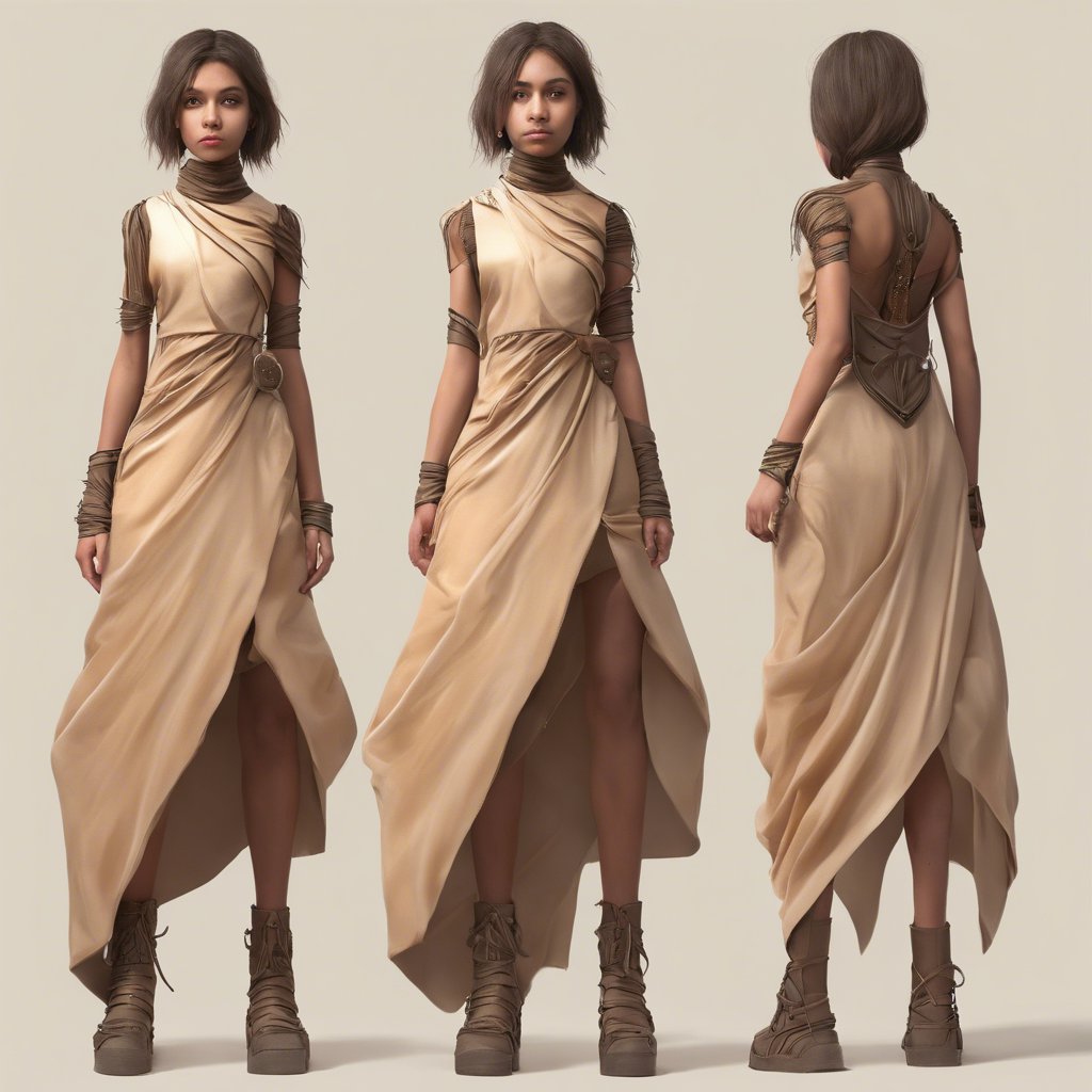 Sandstorm inspired unsymmetrical dress design for | Fanart