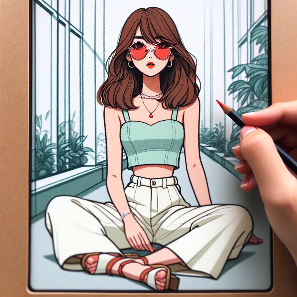 Anime Girl With Glasses: Anime girl Fanart