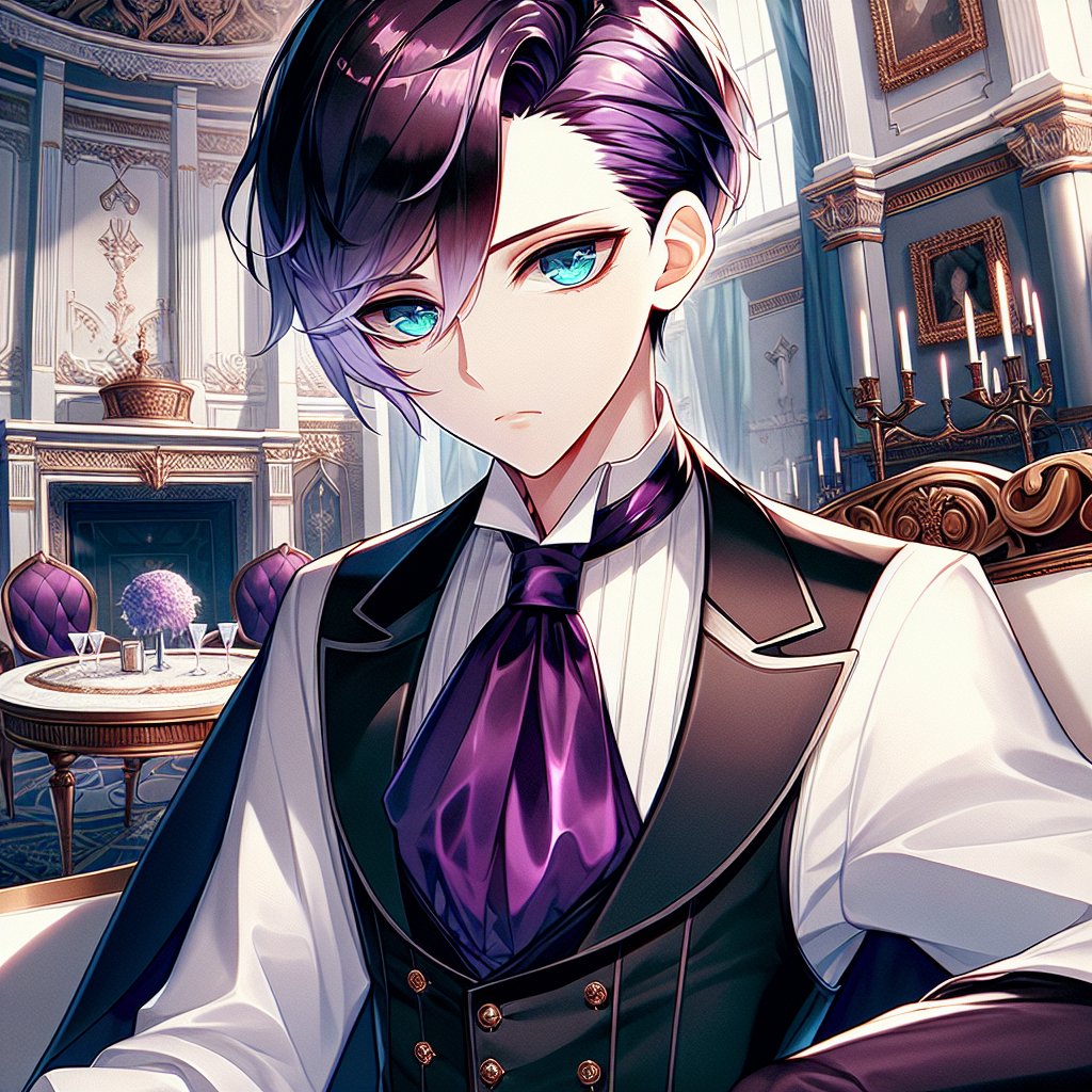 Explore Anime Boy Violet Hair Art