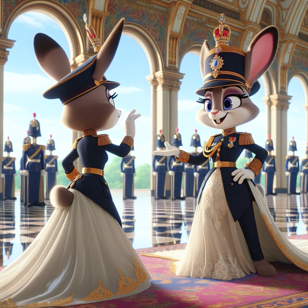 Judy Hopps, wearing a magnificent, elegant Fanart