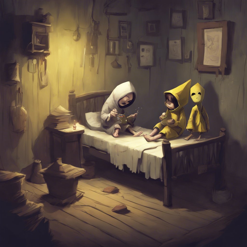 Little Nightmares: Netty tickled by Stub | Fanart