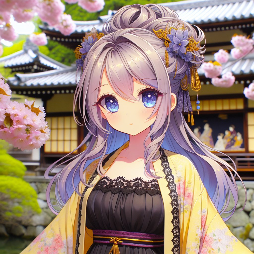 Anime Girl Yellow Jacket: Anime girl Fanart