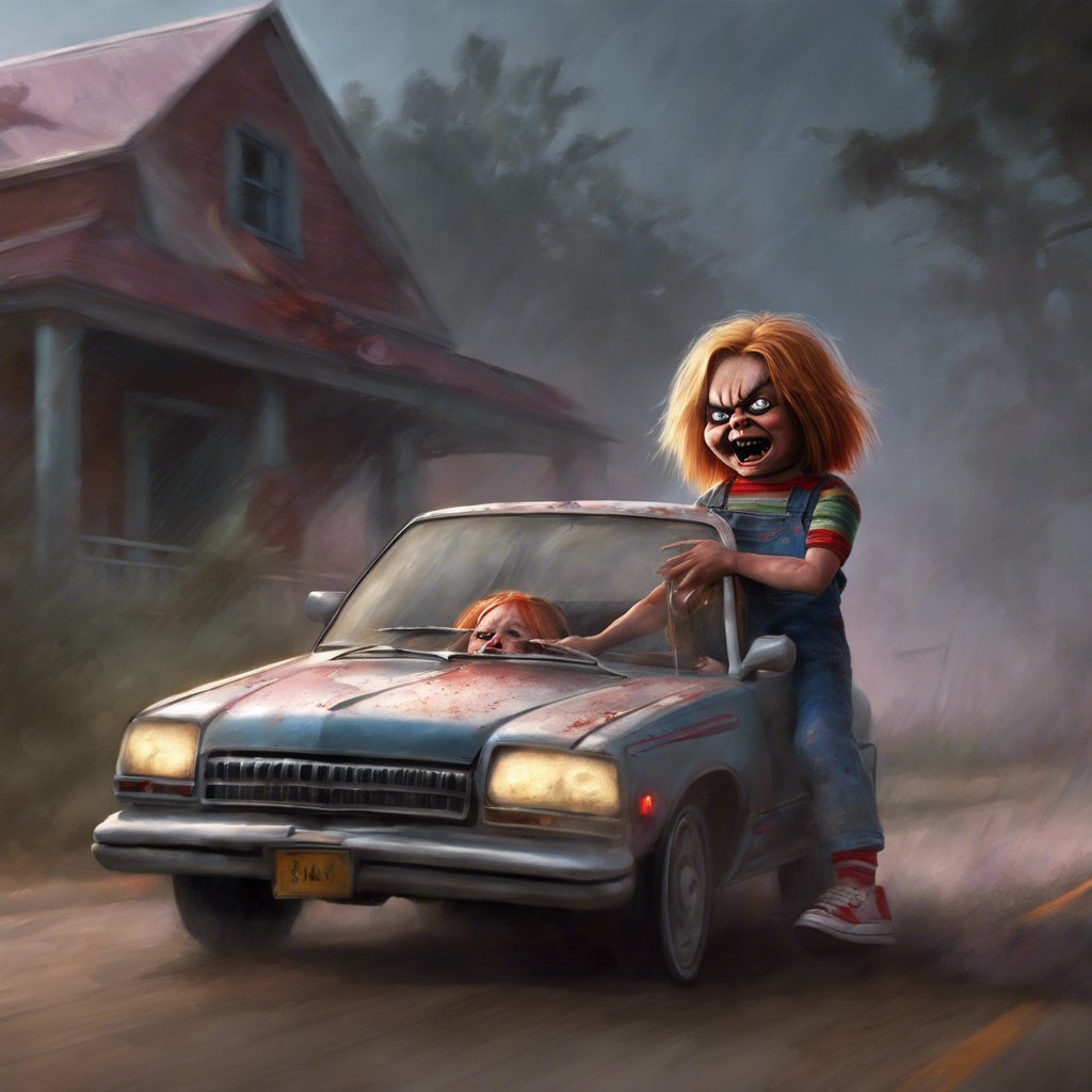 Chucky spanks his daughter Glenda for Fanart