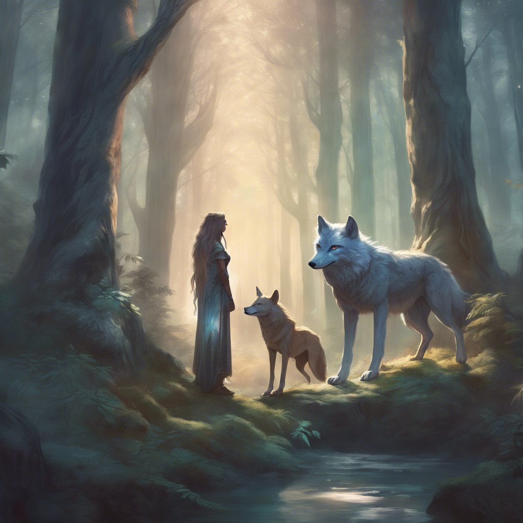 wolf human and coyote human in Fanart