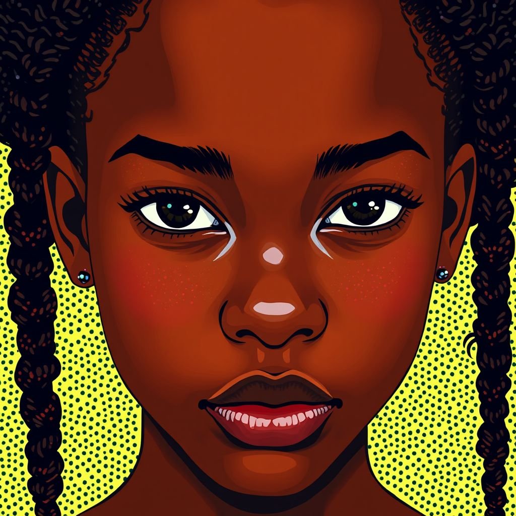 Dark skinned African American teenage girl Fanart