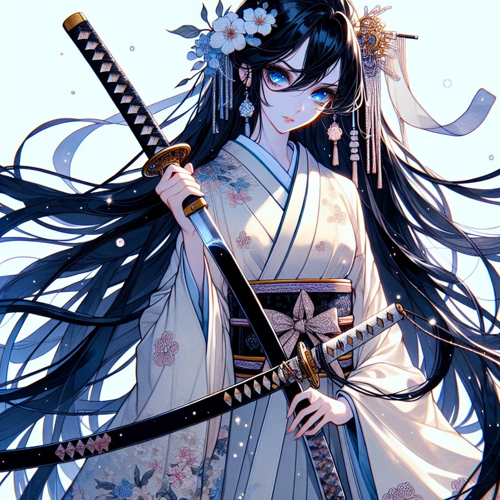 Anime Girl With Katana: Anime girl Fanart