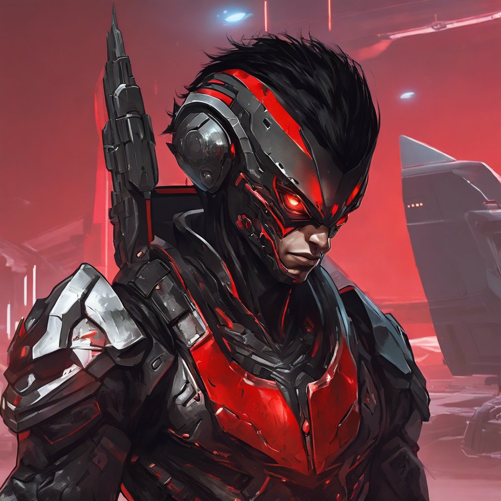 Alien, soldier, in black and red Fanart