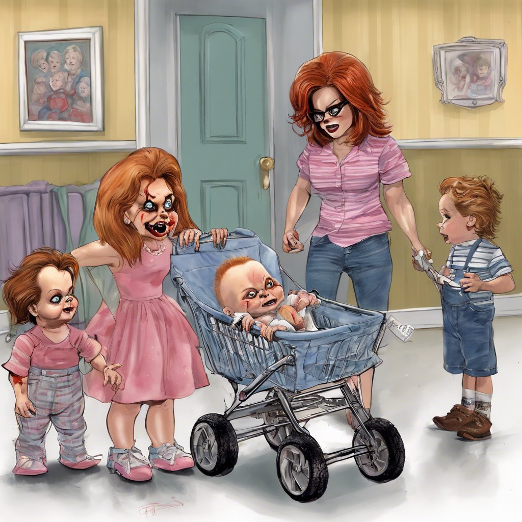 Chucky and Tiffanys turn children Glen Fanart