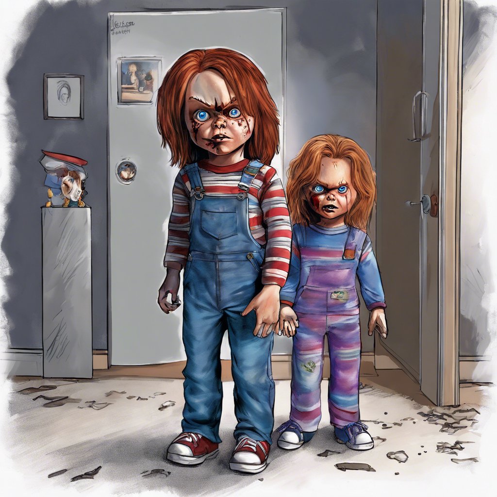 Chucky and Tiffany’s twin children Glen Fanart