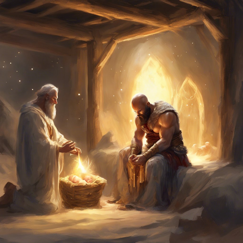 Kratos, a wiseman, from God of Fanart
