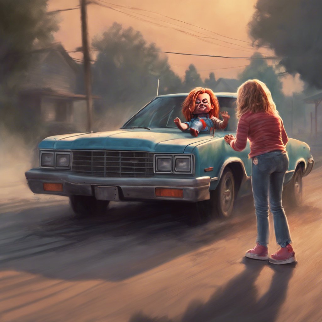 Chucky spanks his daughter Glenda for Fanart