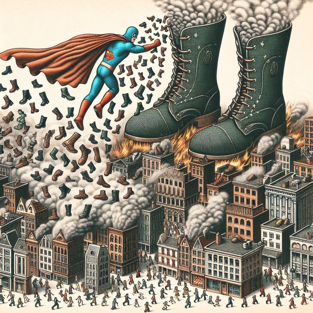 A tiny city on fire with Fanart