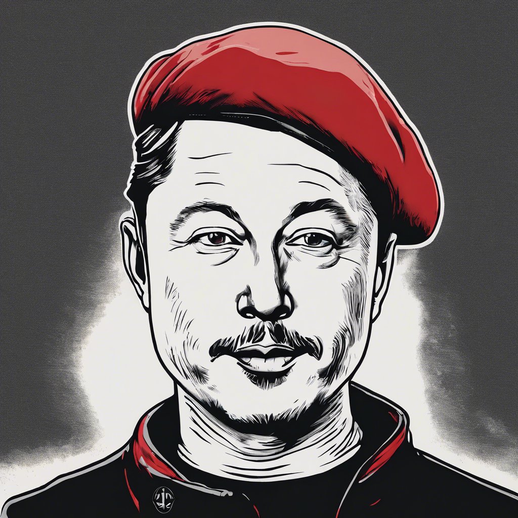 Elon Mask with a red beret Fanart
