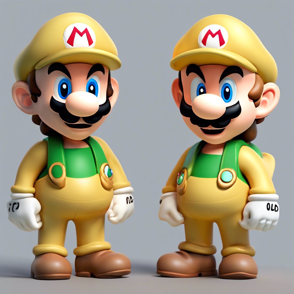 Mario and Luigi wearing gold trains Fanart