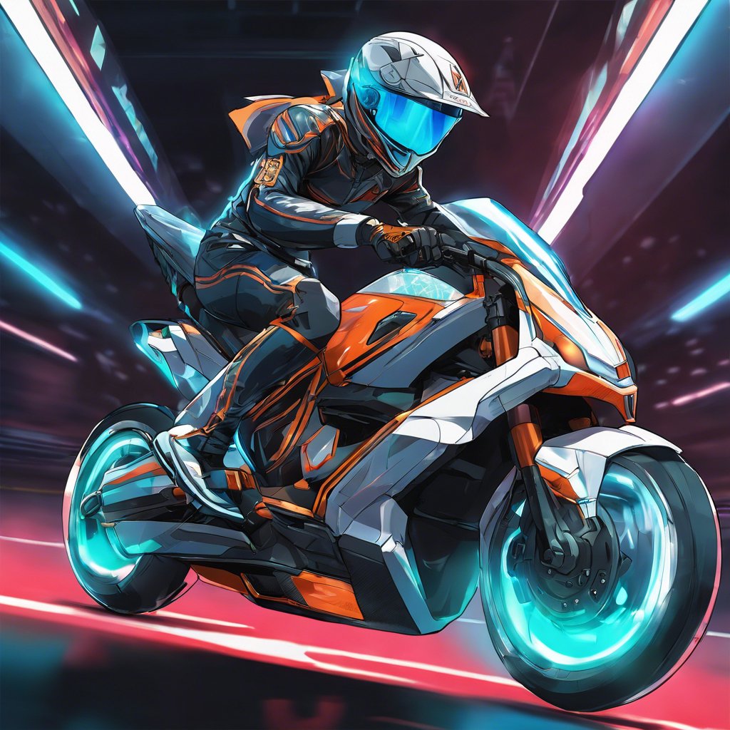 A character riding a Tron motorcycle | Fanart