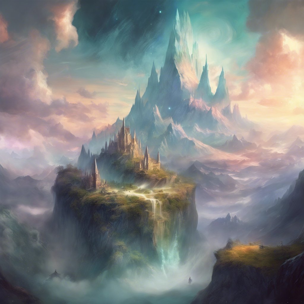Mystical land of floating mountains Fanart