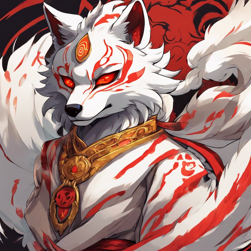 Kitsune, okami HD wolf red markings, | Fanart
