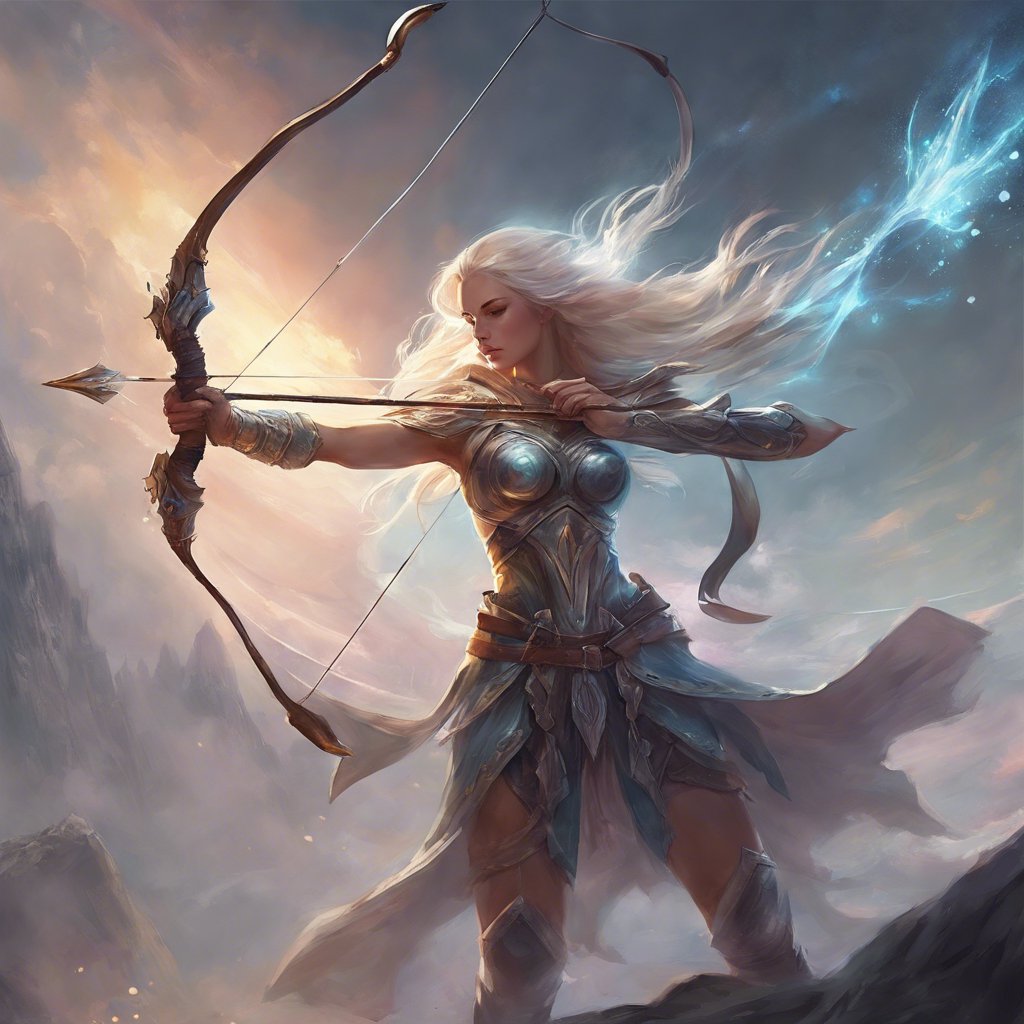 Epic archer warrior wielding massive greatbow Fanart