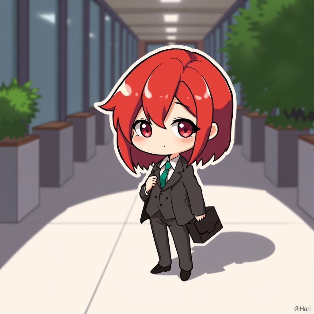Red haired in a suit | Fanart