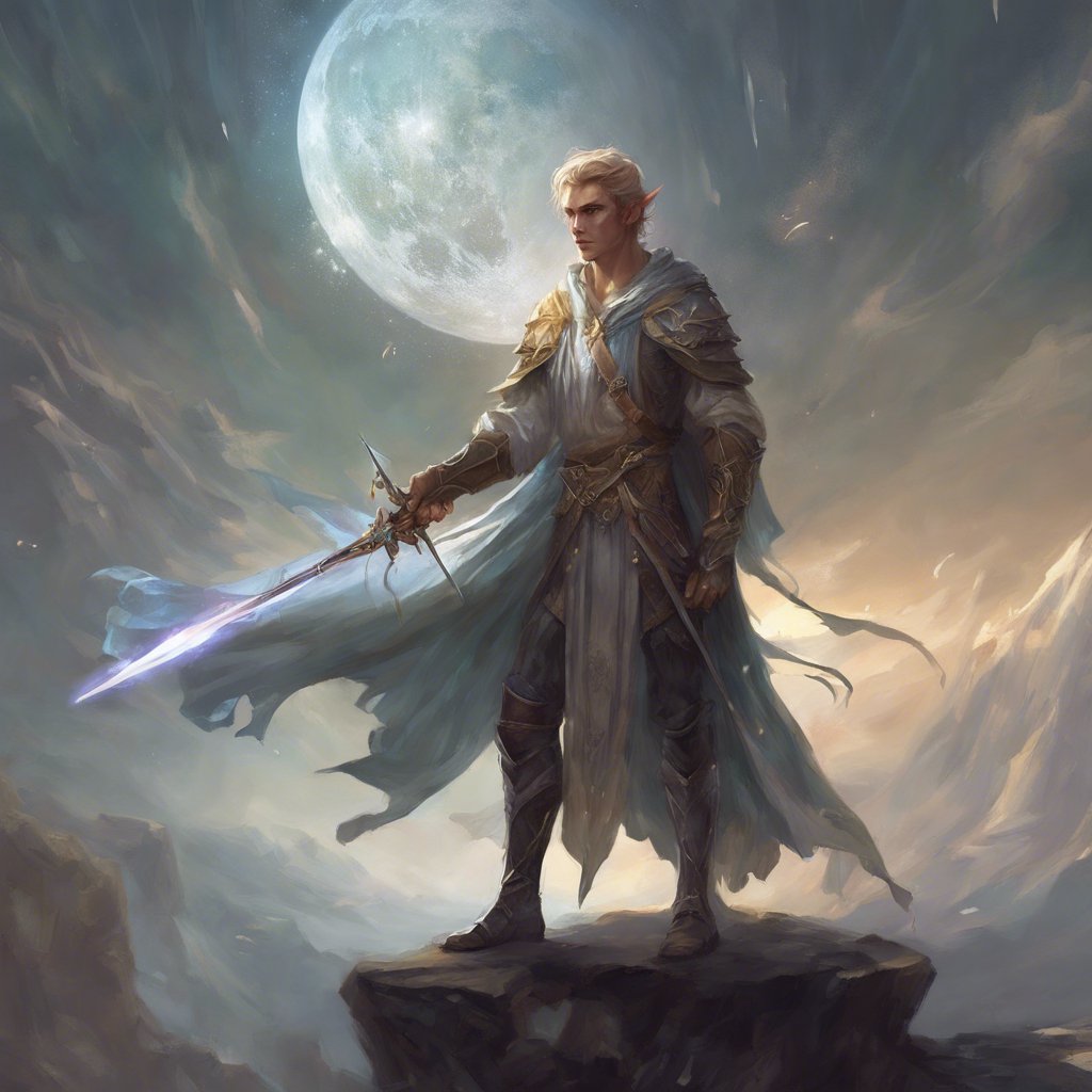 A male, half-elf bardic character who Fanart