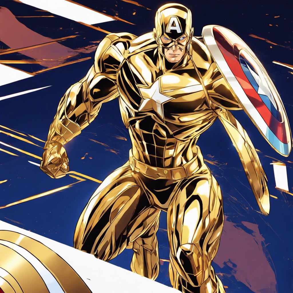 Gold Captain America | Fanart