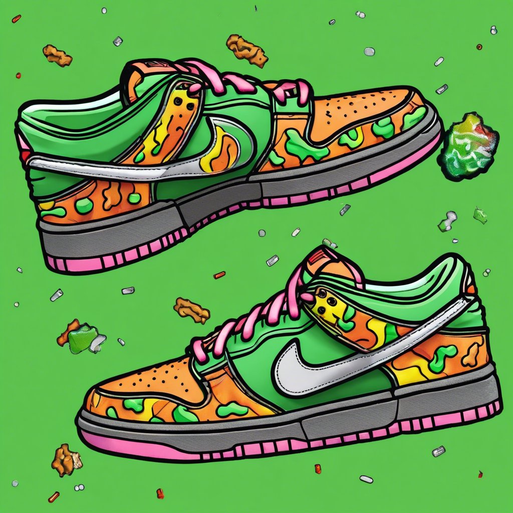 Sour patch kids, Nike dunks with | Fanart