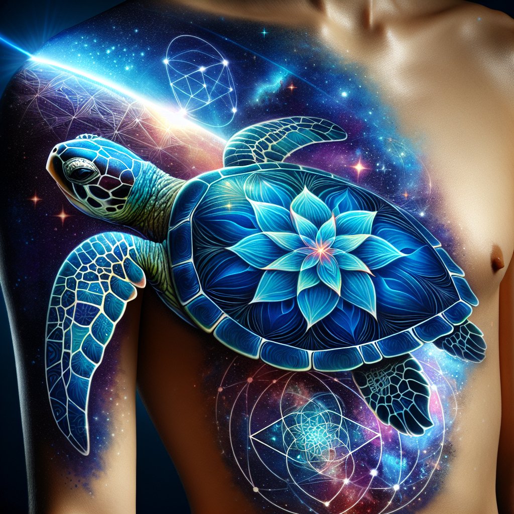 A sea turtle swimming through space | Fanart