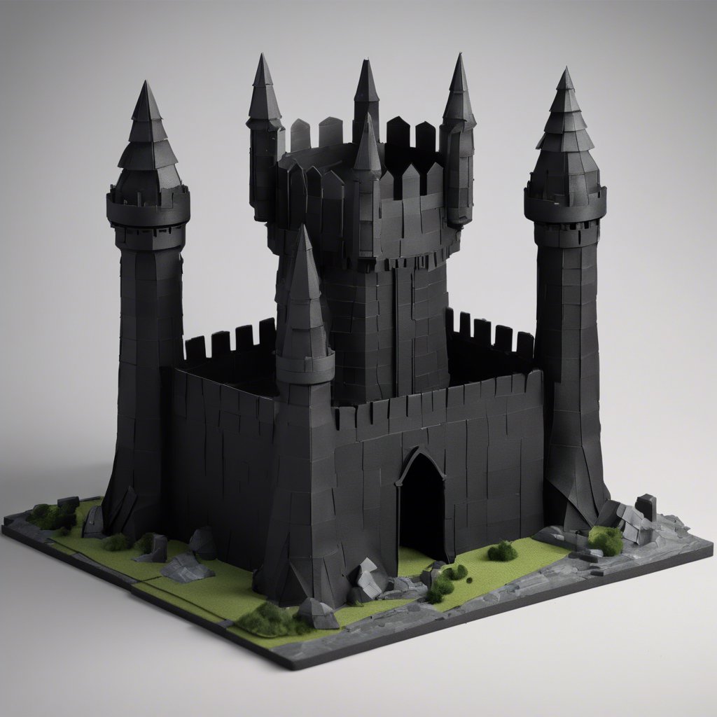 black castle tower rising out of | Fanart