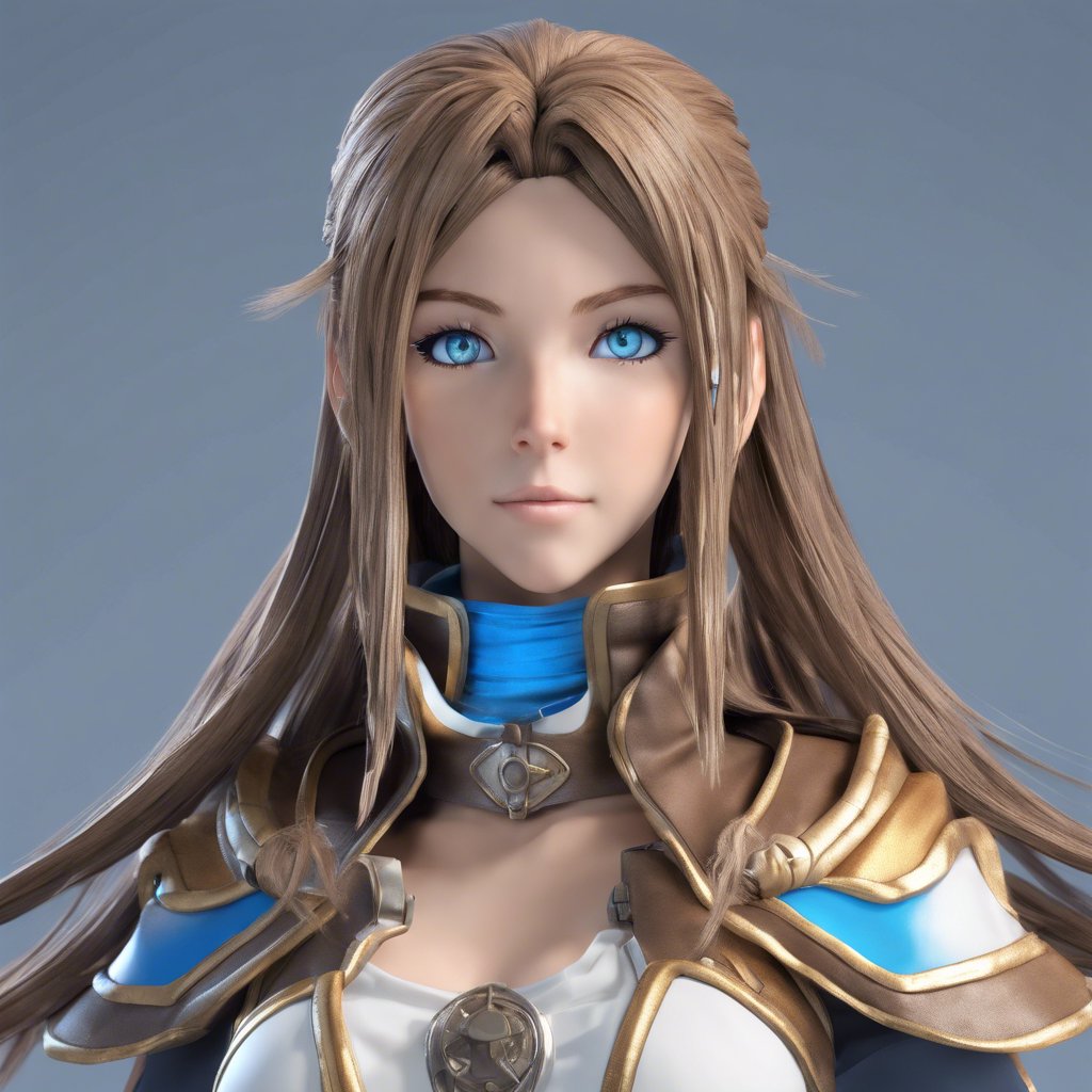 Belldandy Morisato Brown hair blue Fanart