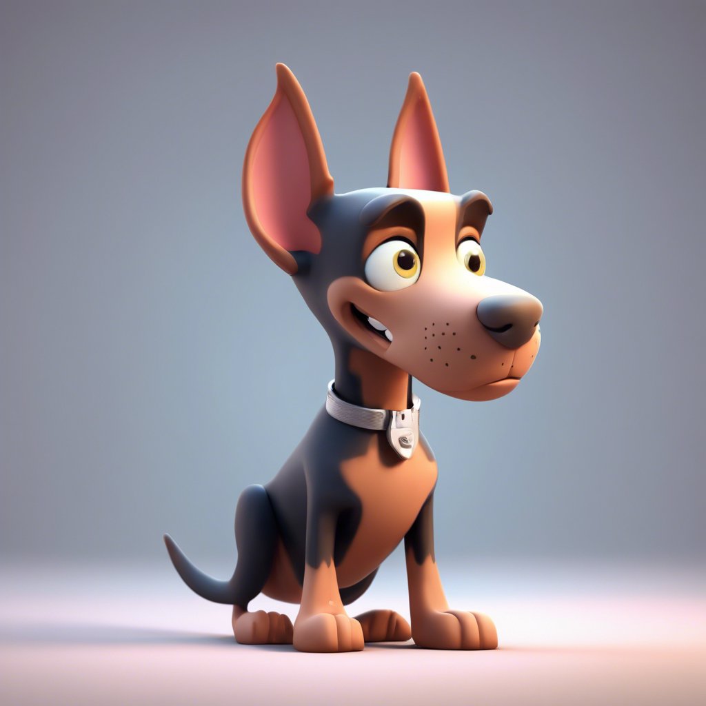 Anthro Doberman. Muscular. Tall. Male. Inviting Fanart