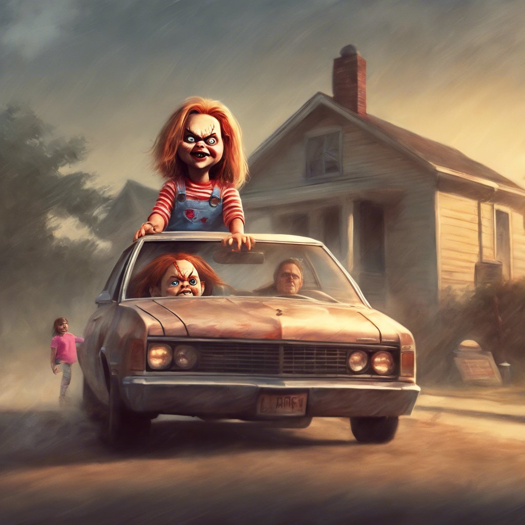 Chucky spanks his daughter Glenda for Fanart