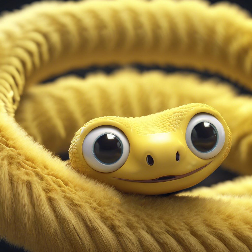 Yellow snake white eyes Fanart