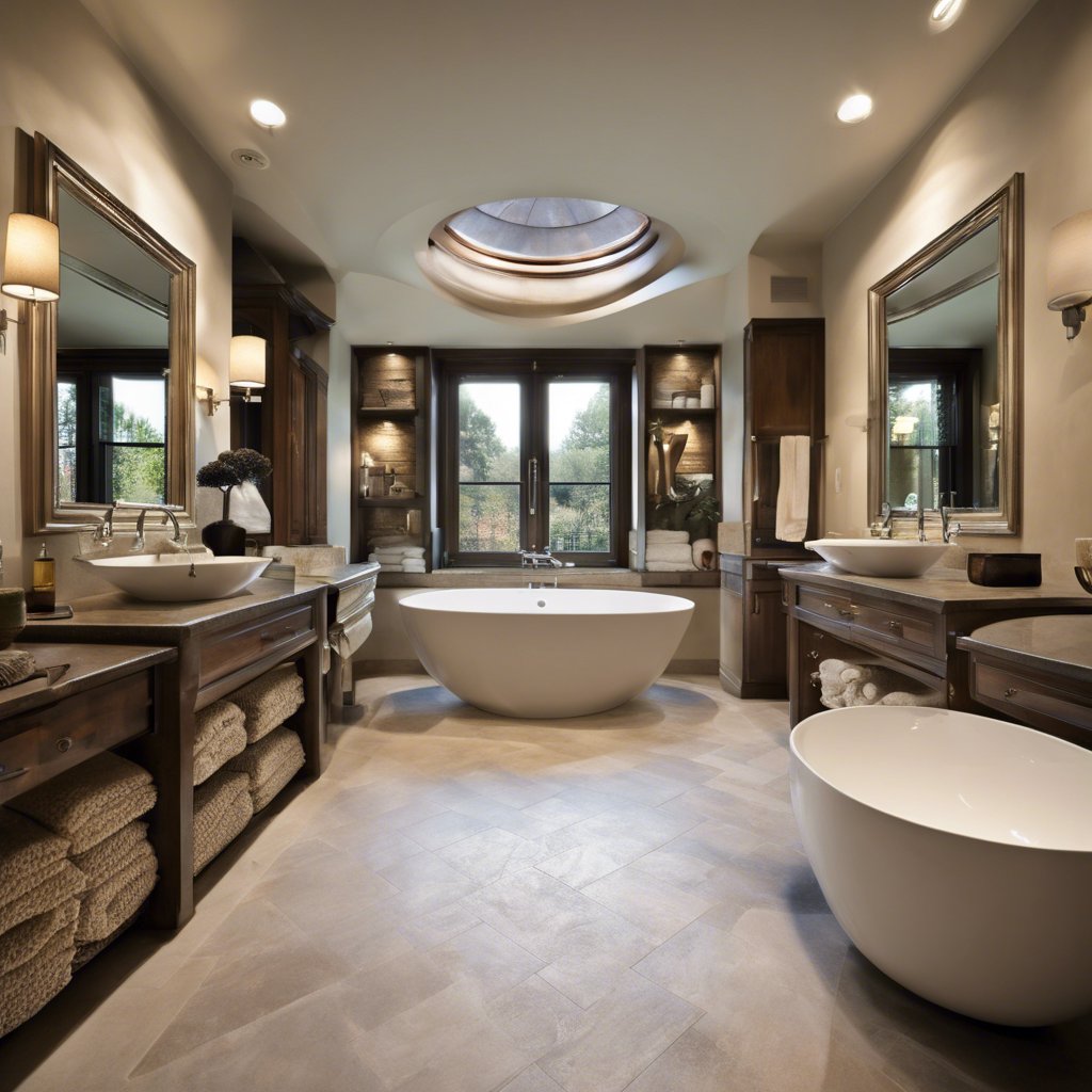 A modern tuscan light bathroom | Fanart
