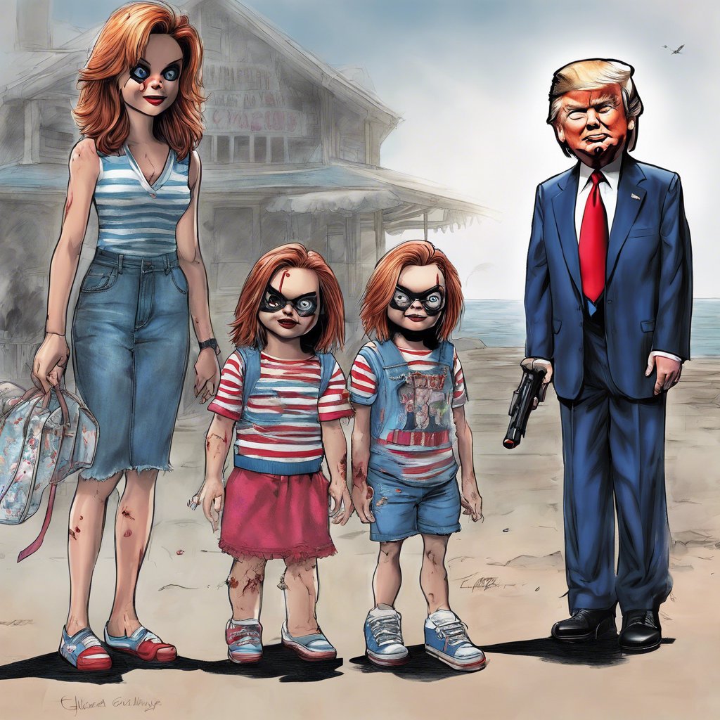 Chucky and Tiffany’s twin children Glen Fanart