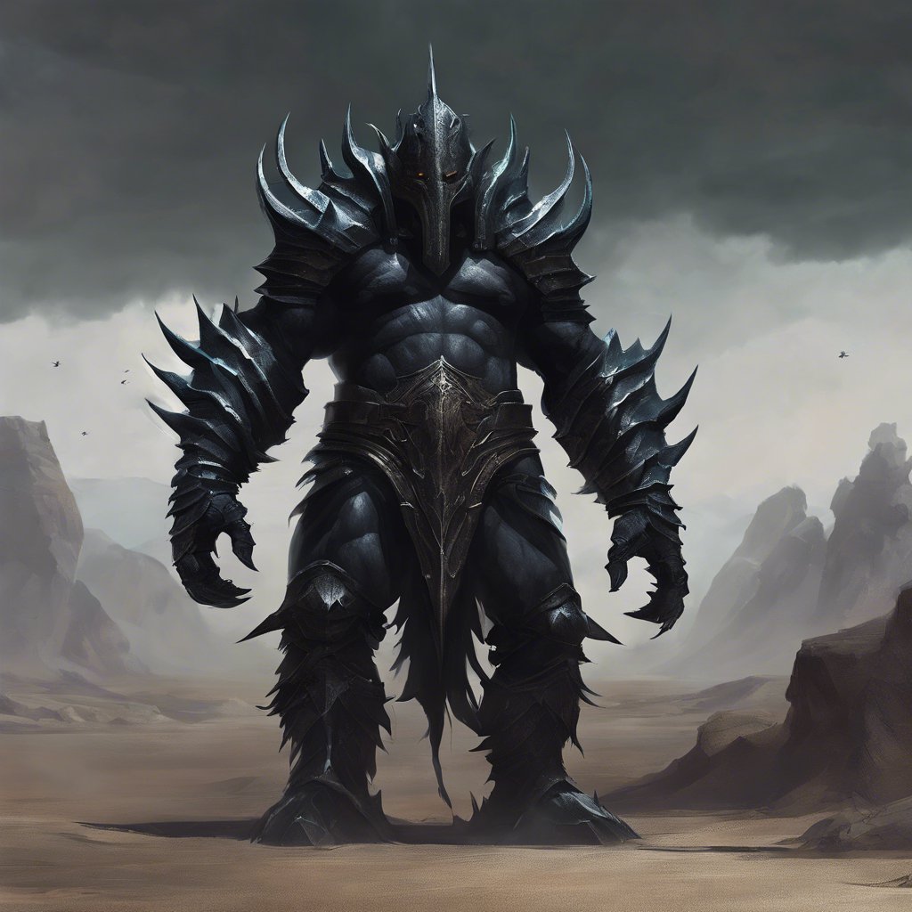 Dark giant with fins wearing black Fanart