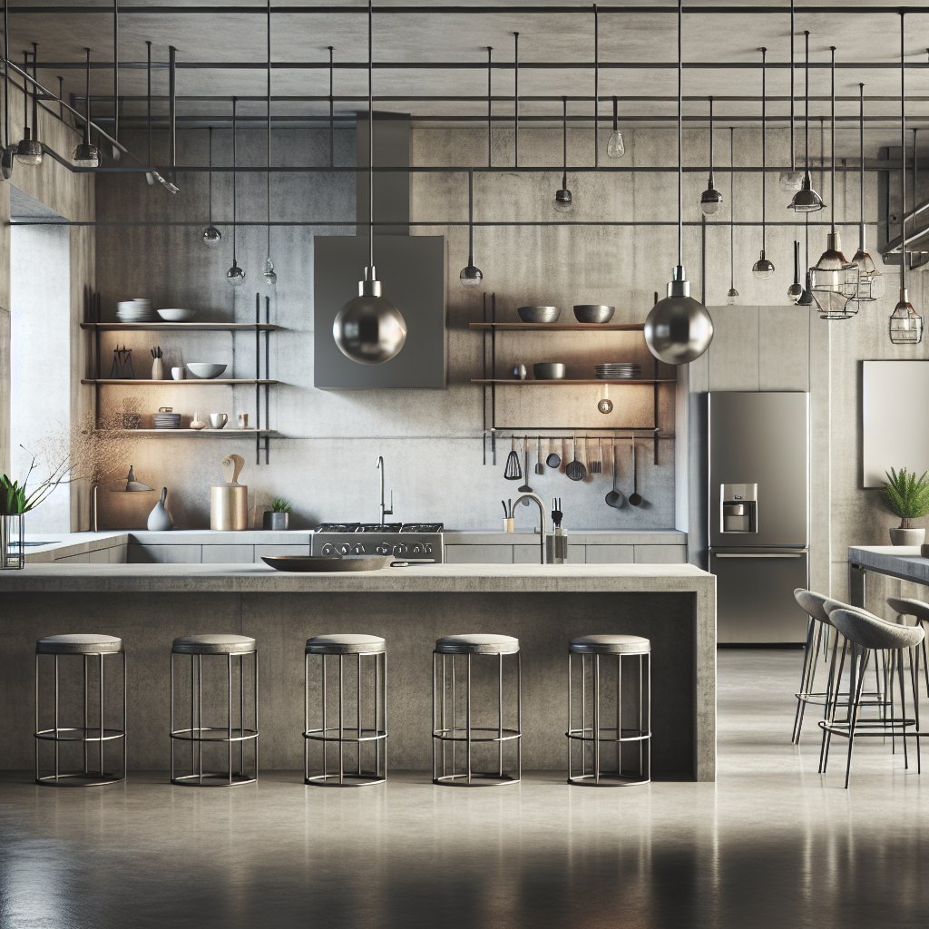 A stylish urban industrial kitchen with Fanart