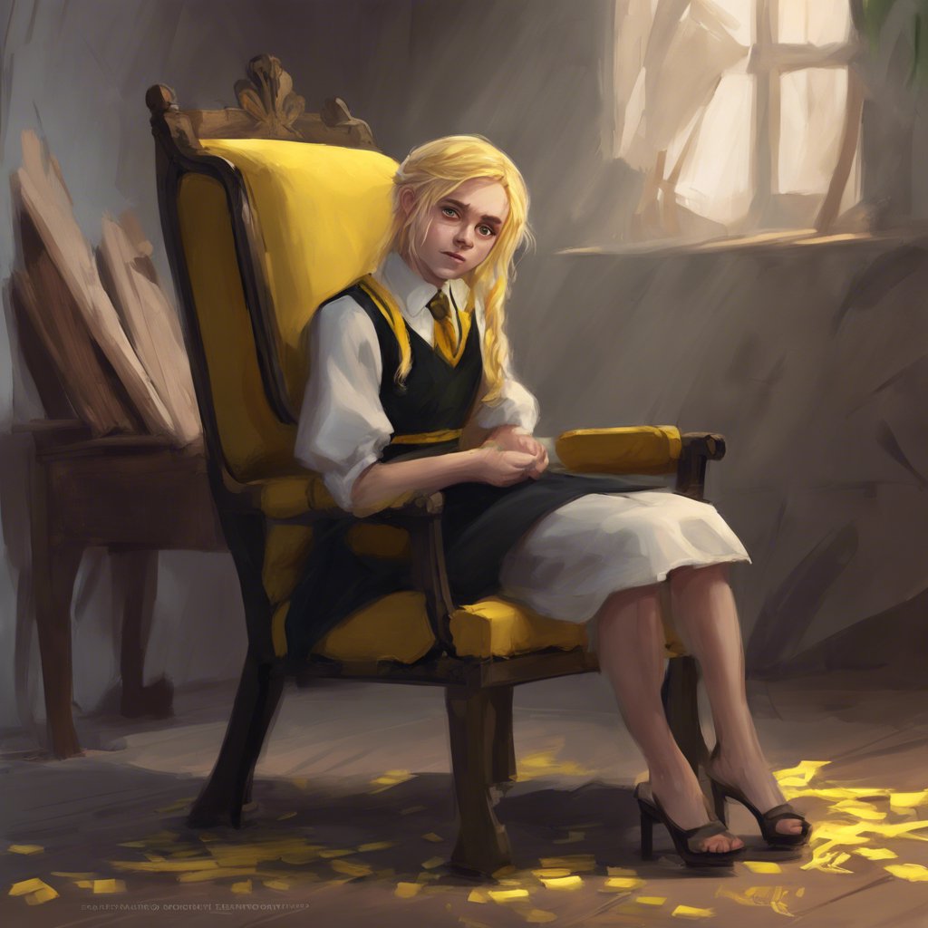 Elinia fell over fixing a chair. Fanart