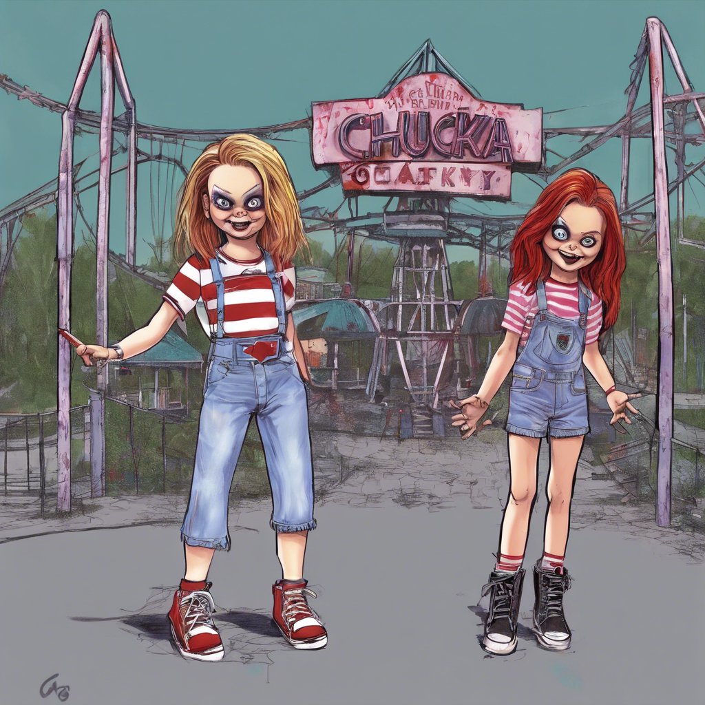 Chucky and Tiffany’s children Glen, Glenda, Fanart