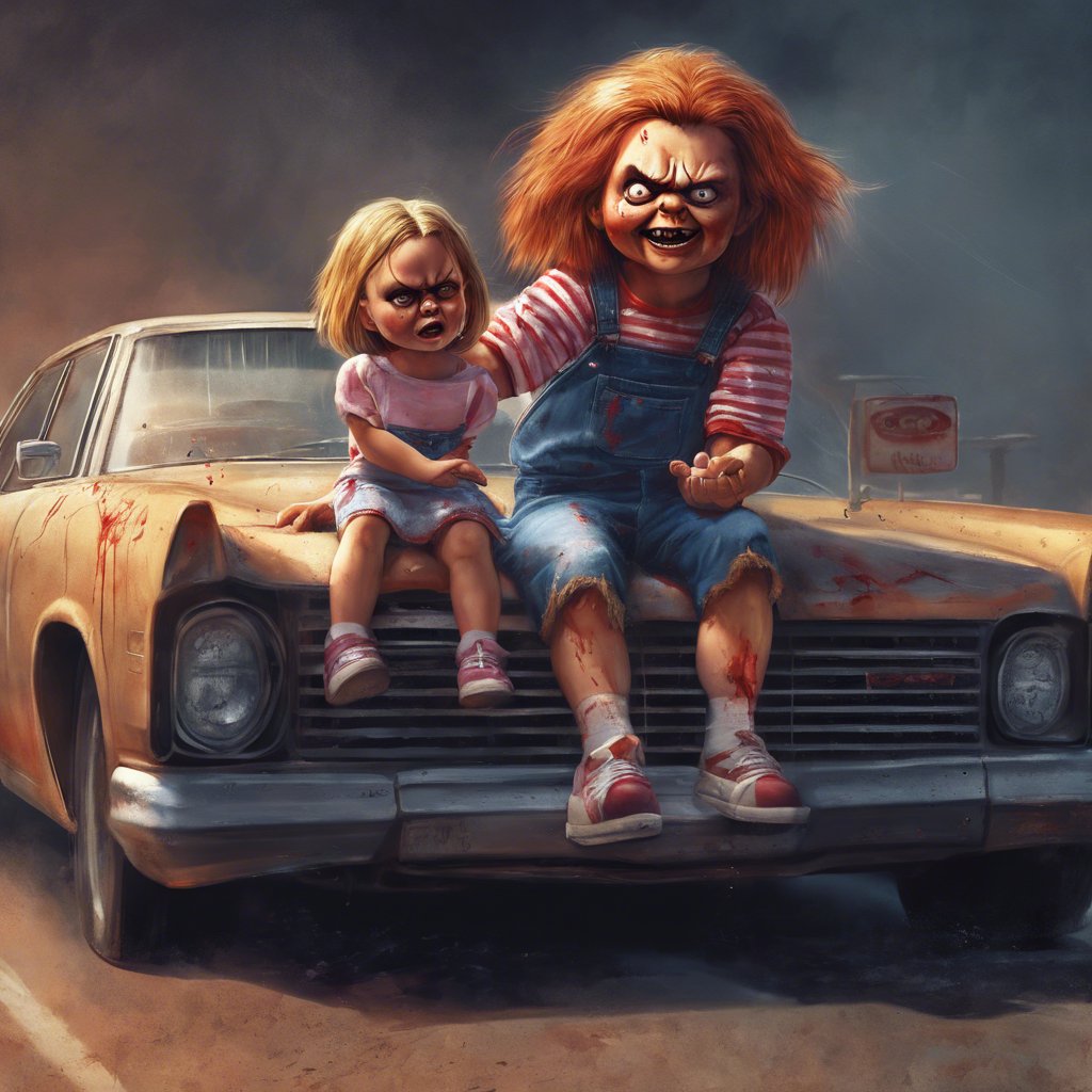 Chucky spanks his daughter Glenda for Fanart