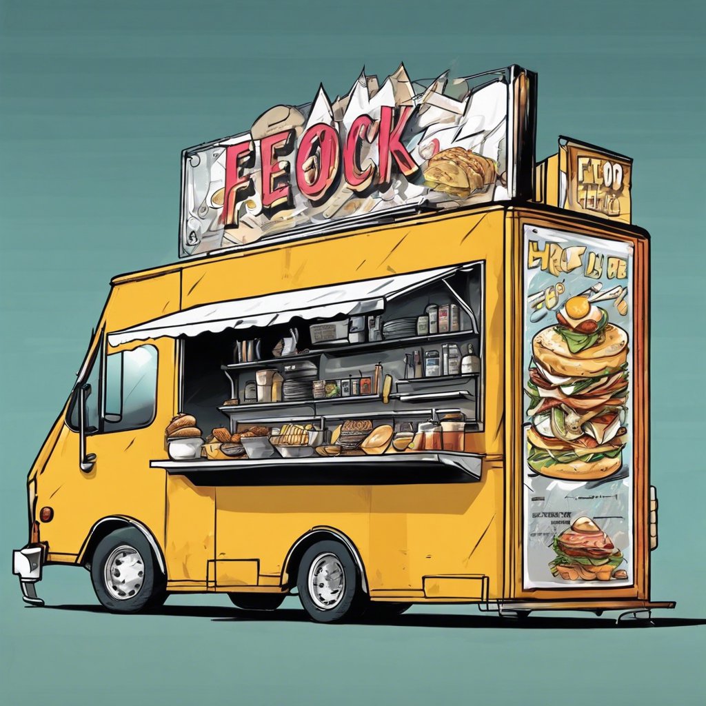 food truck with huge theatre signboard Fanart