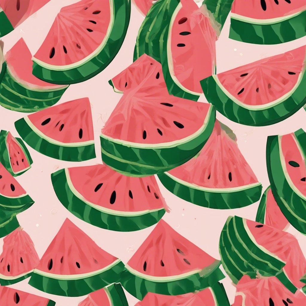 Straw in whole watermelon Fanart