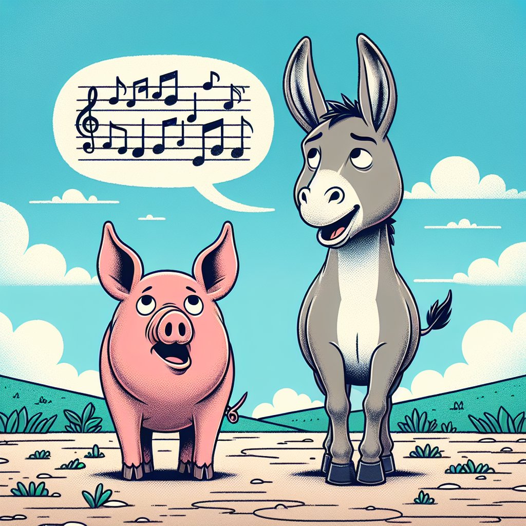 Donkey responding with a song to Fanart