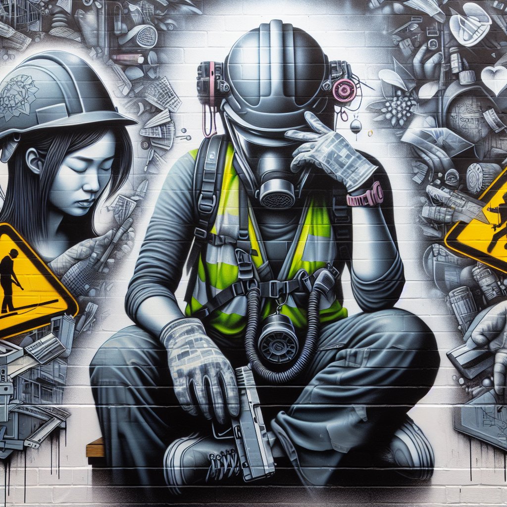 Depict a conceptual graffiti street art Fanart